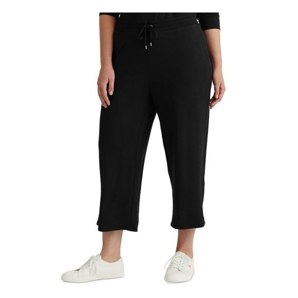 Lauren Ralph Lauren | Pants & Jumpsuits | Lauren Ralph Lauren Womens Black Elastic Waist Cropped ...